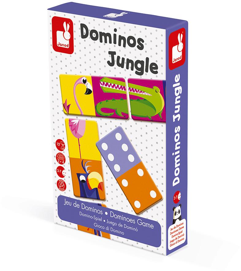 Spellen en educatief speelgoed JUNGLE DOMINOES